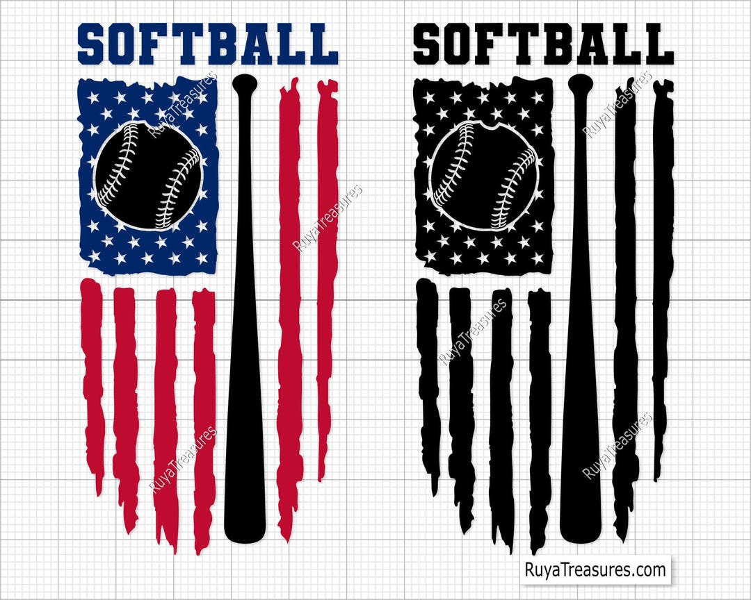 Softball Flag Svg Png, Softball Mom Svg, Softball Shirt Svg, Softball ...