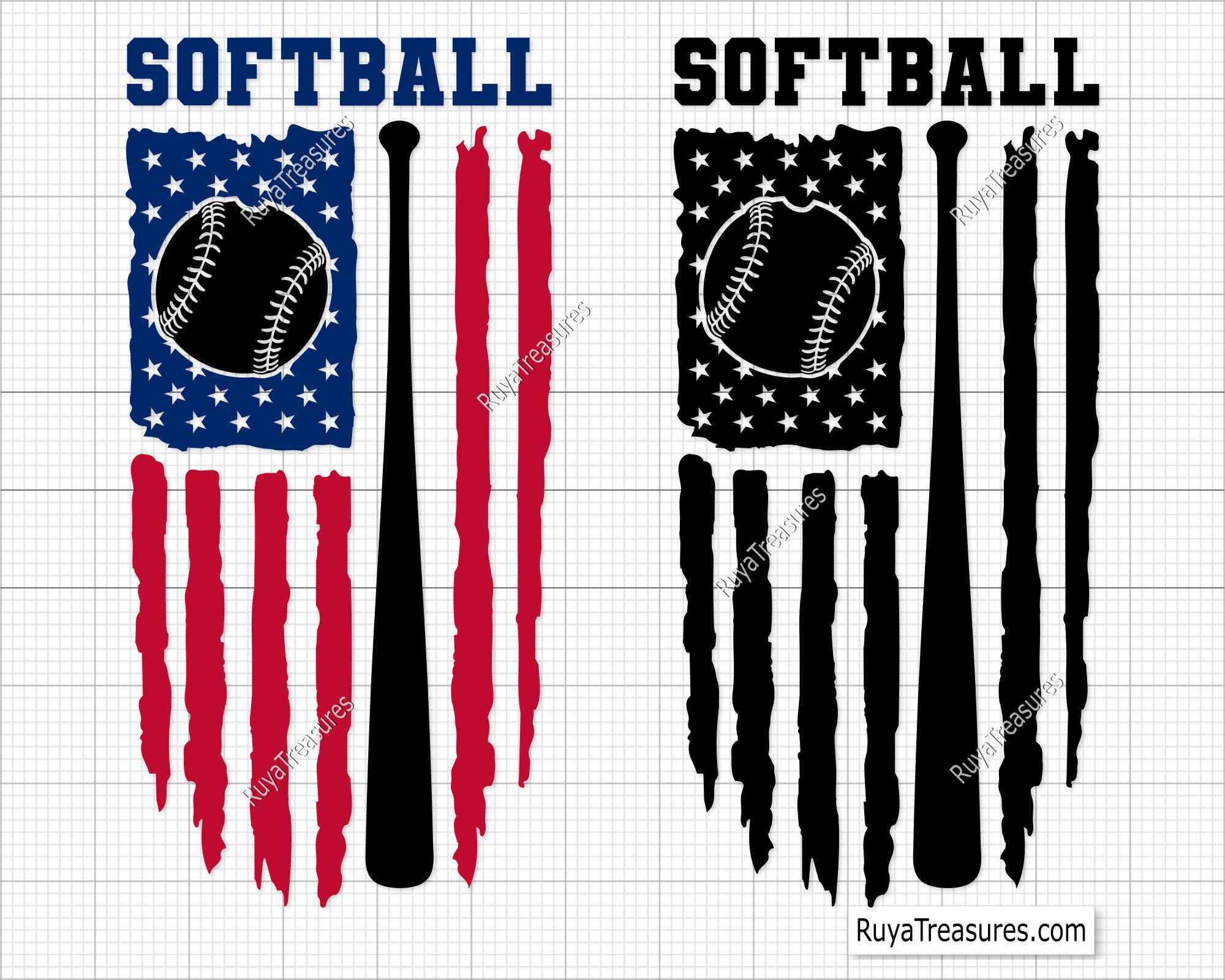 Softball Flag Svg Png, Softball Mom Svg, Softball Shirt Svg, Softball ...