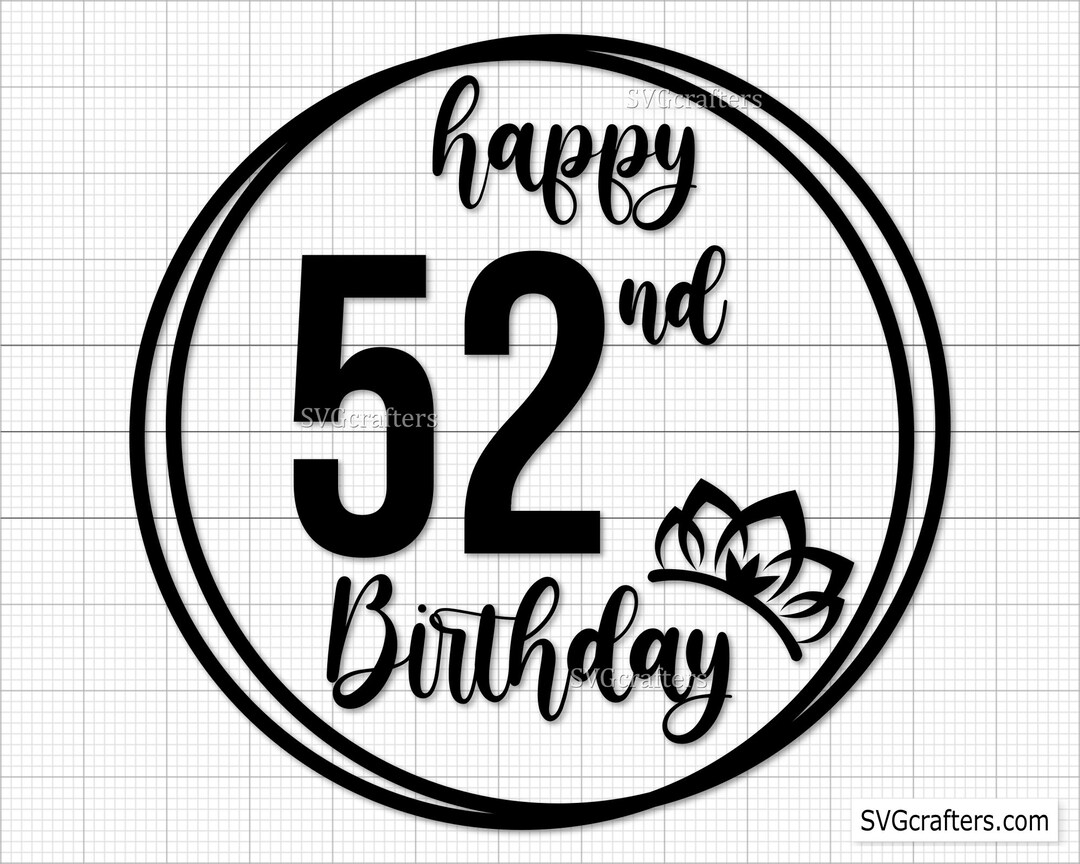 52nd Birthday Svg Png, 52nd Svg, Aged to Perfection Svg, 52 and ...