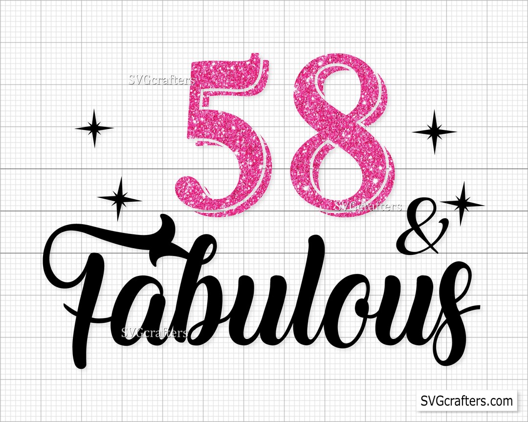 58th Birthday Svg Png, 58th Svg, Aged to Perfection Svg, 58 and ...