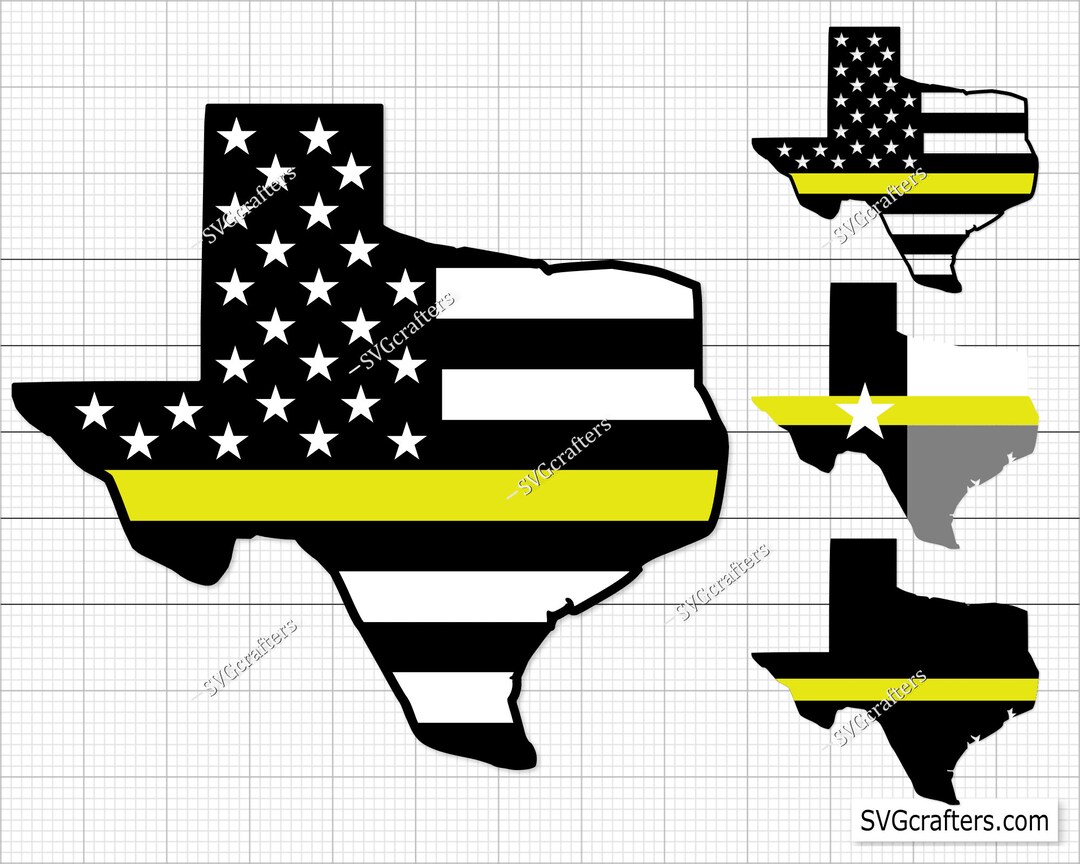 Texas Thin Red Line Svg, Texas Thin Yellow Line Svg, Texas 911 ...