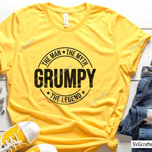 Grumpy the Man the Myth the Legend Svg, Grandpa Svg, Grandfather Svg ...