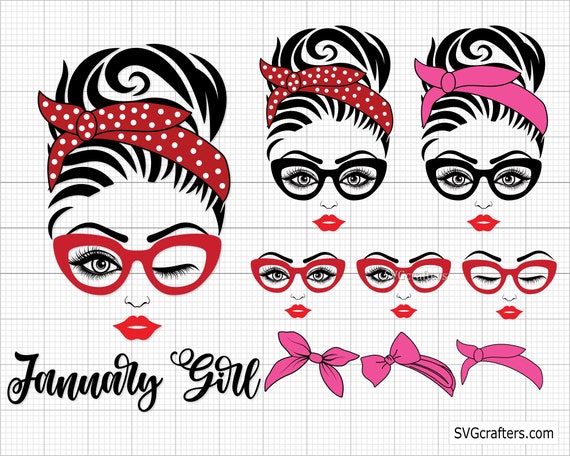 January Girl Svg January Birthday Svg January Birthday | Etsy Canada