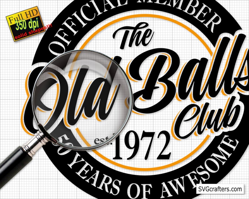 50th Birthday SVG Official Member the Old Balls Club Est - Etsy Canada