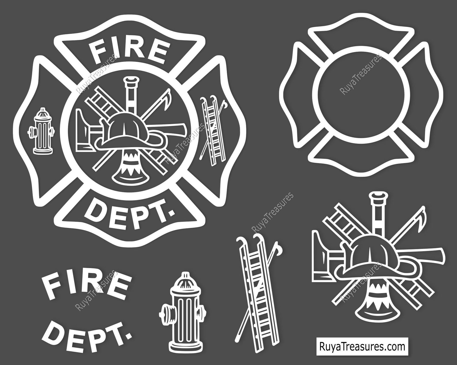 Fire Dept Svg, Firefighter Svg, Maltese Cross Svg, Fireman Svg, Fire ...