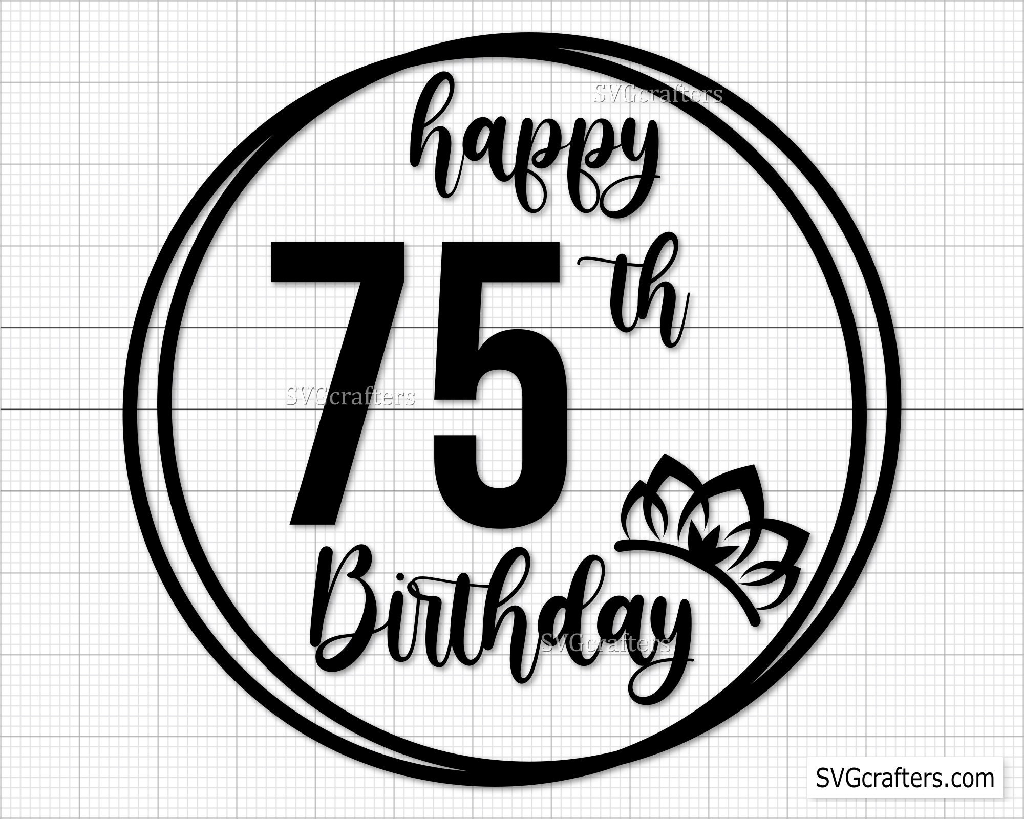 75th Birthday Svg Png 75th Svg Aged to Perfection Svg 75 | Etsy