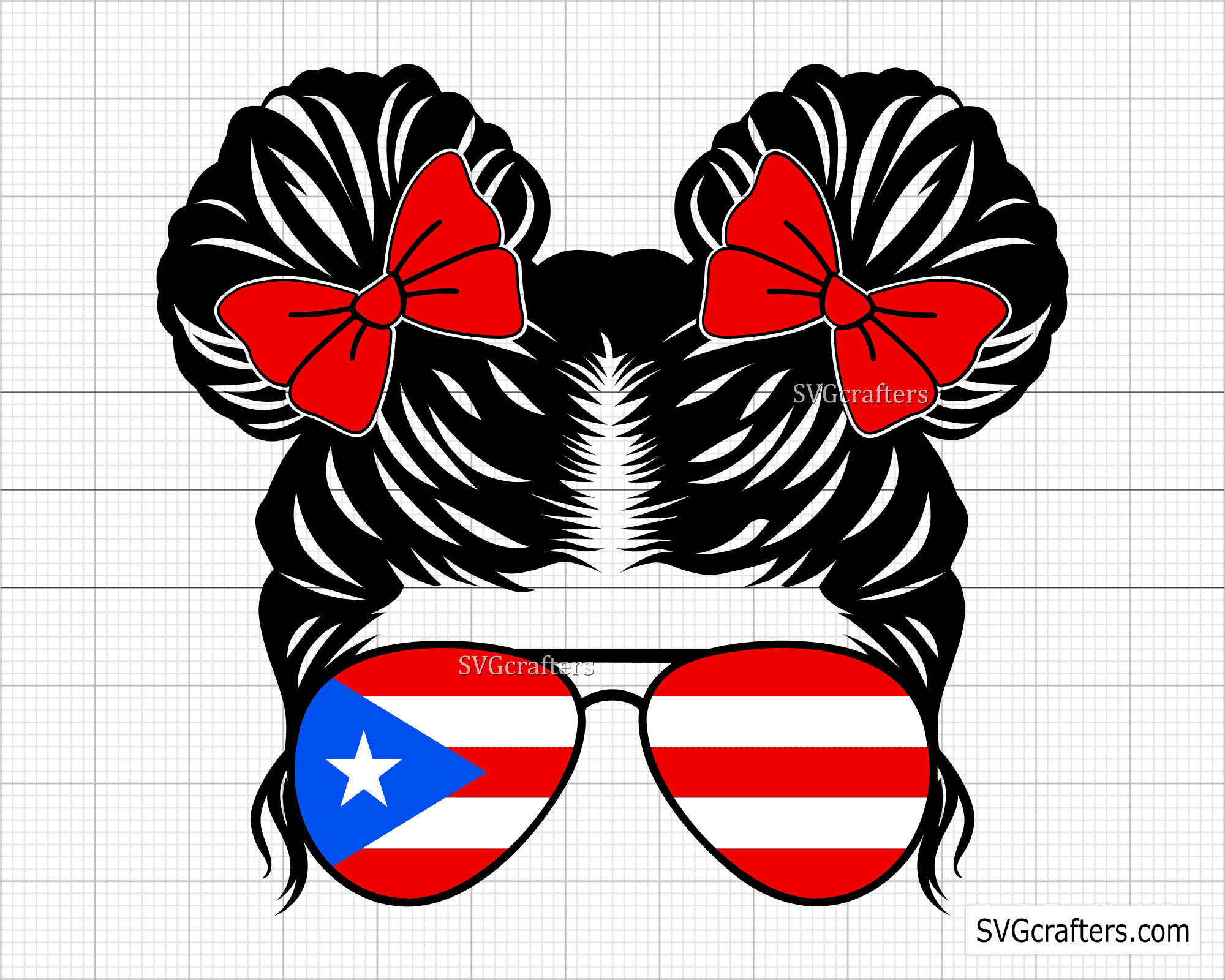 Puerto Rico Momlife Svg Messy Bun Puerto Rico Svg Puerto | Etsy