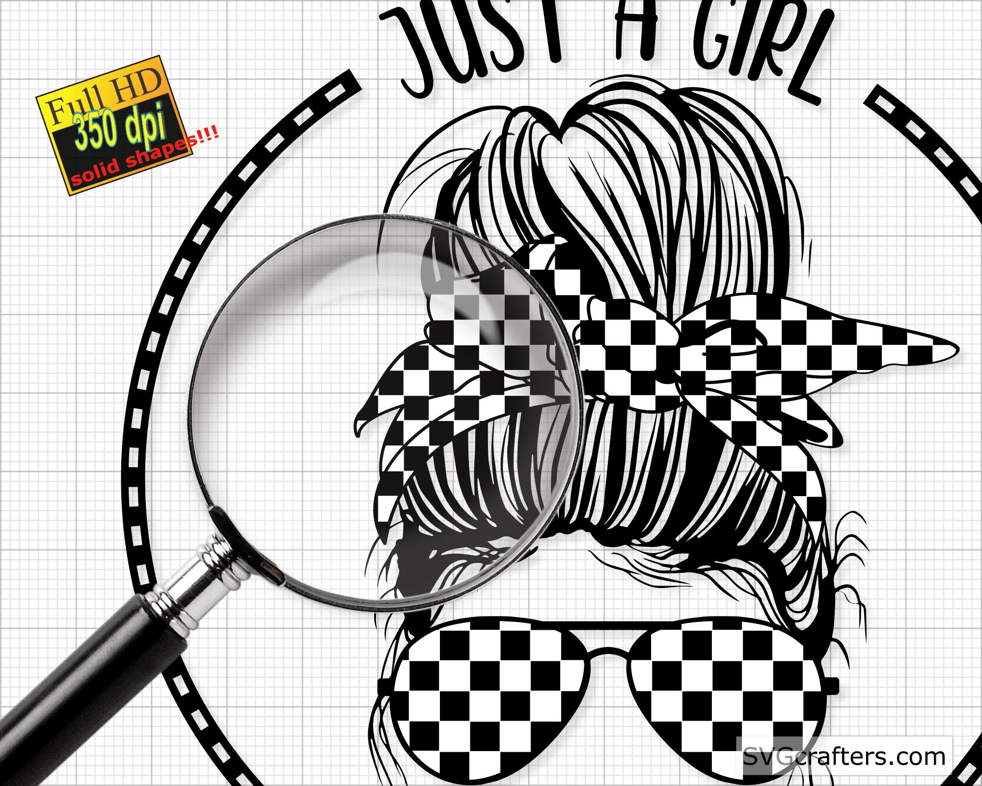 Just a Girl Who Loves Racing Svg Messy Bun Racelife Svg | Etsy