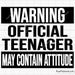 Warning Official Teenager Svg, Official Teenager Svg, 13th Birthday Svg ...