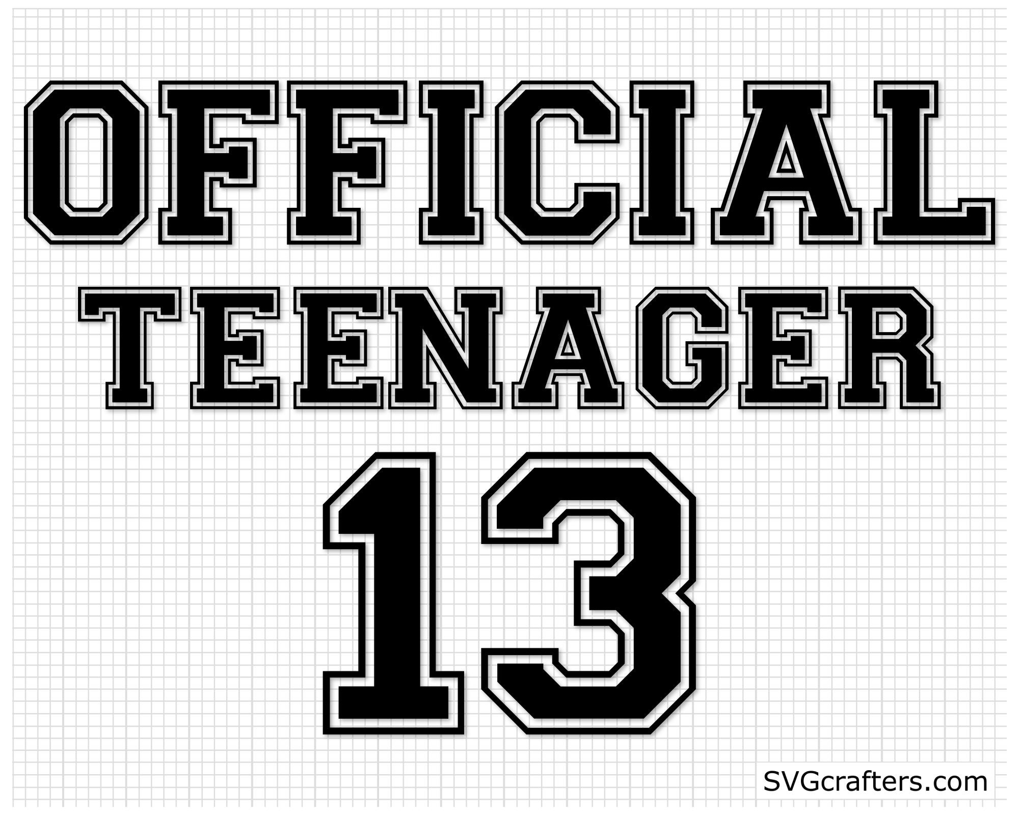 Official Teenager Svg Warning Official Teenager Svg 13th - Etsy Canada