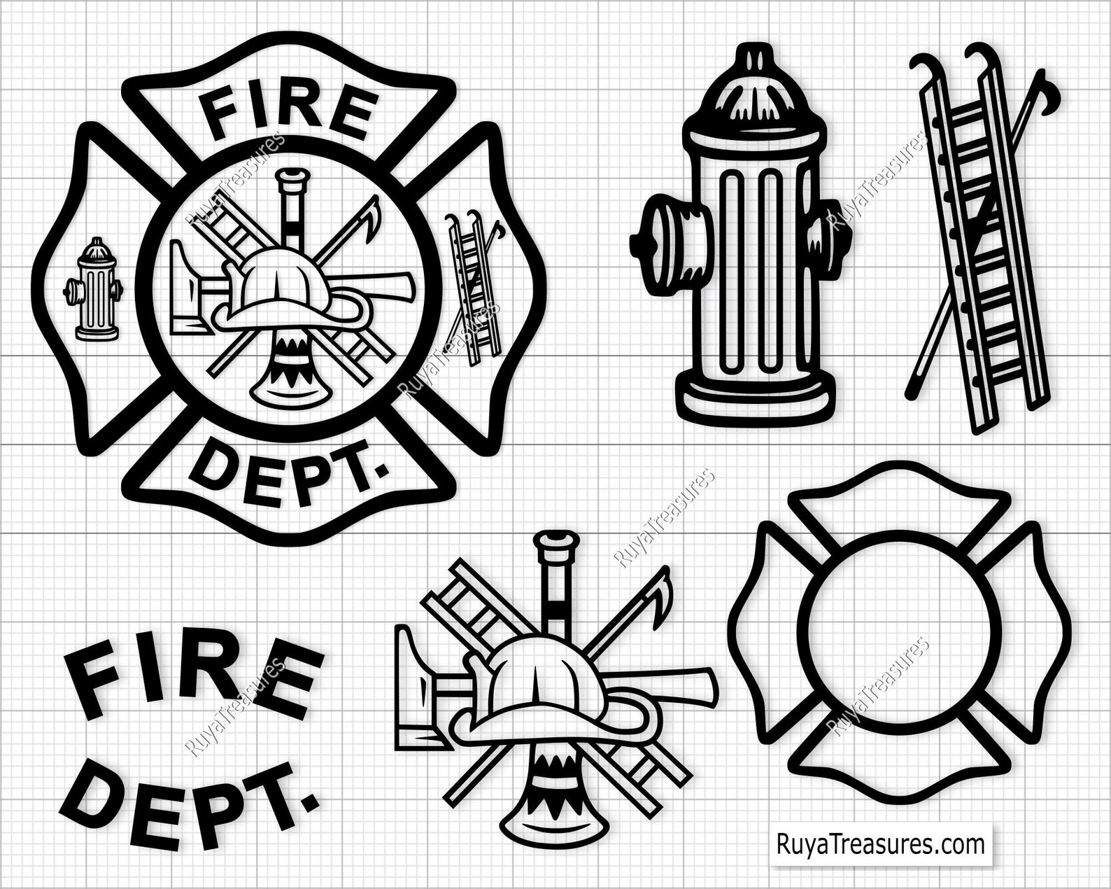 Fire Dept Svg, Firefighter Svg, Maltese Cross Svg, Fireman Svg, Fire ...