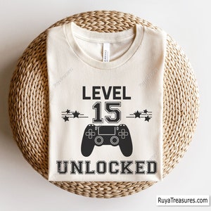 Level 15 Unlocked Svg, 15th Birthday Svg, My 15th Birthday Svg, Fifteen ...