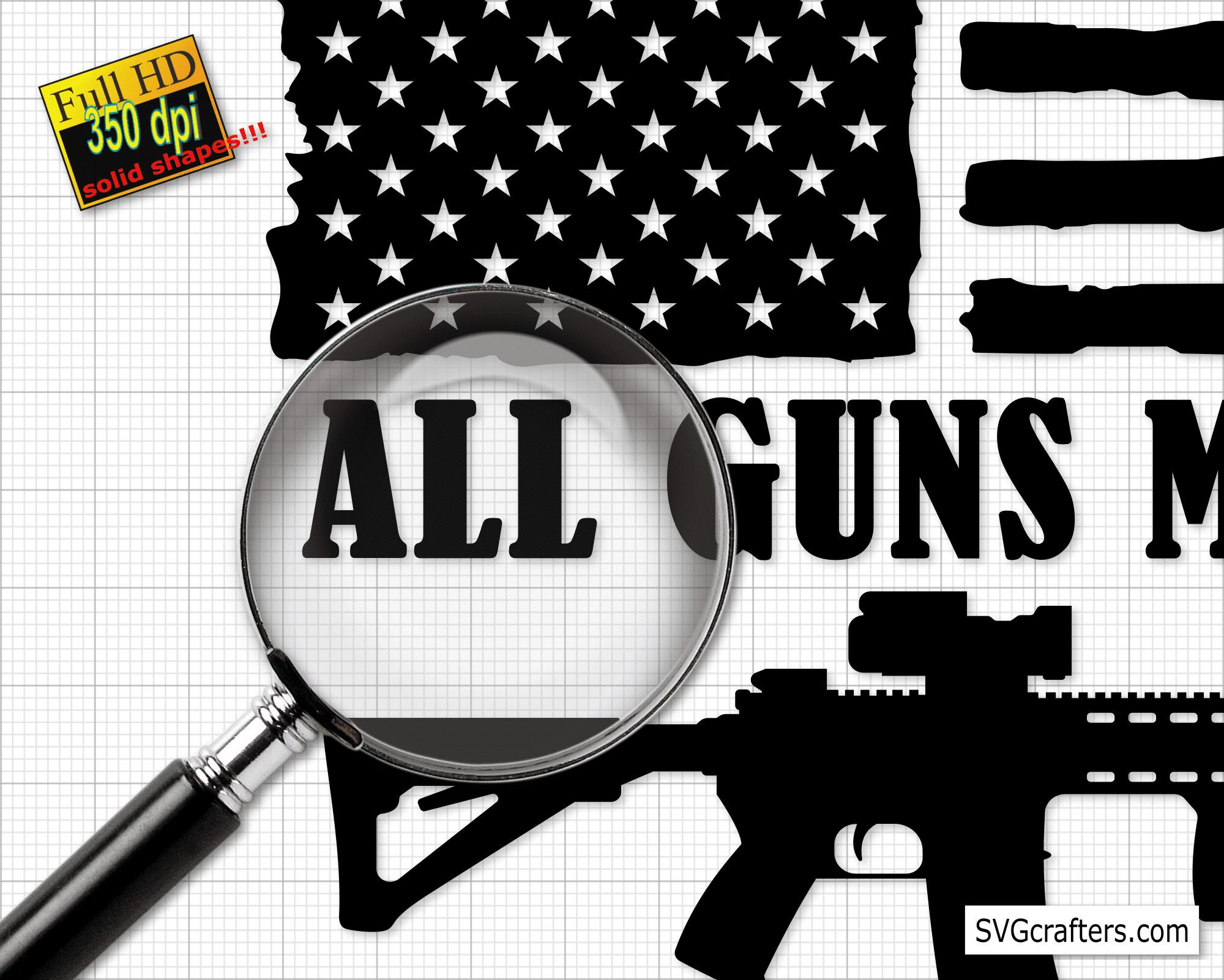 All Guns Matter Svg Png Gun Flag svg Rifle flag svg Guns - Etsy México