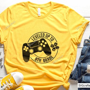 Leveled up to 8th Grade Svg, Eighth Grade Svg, Back to School Svg, 8th ...