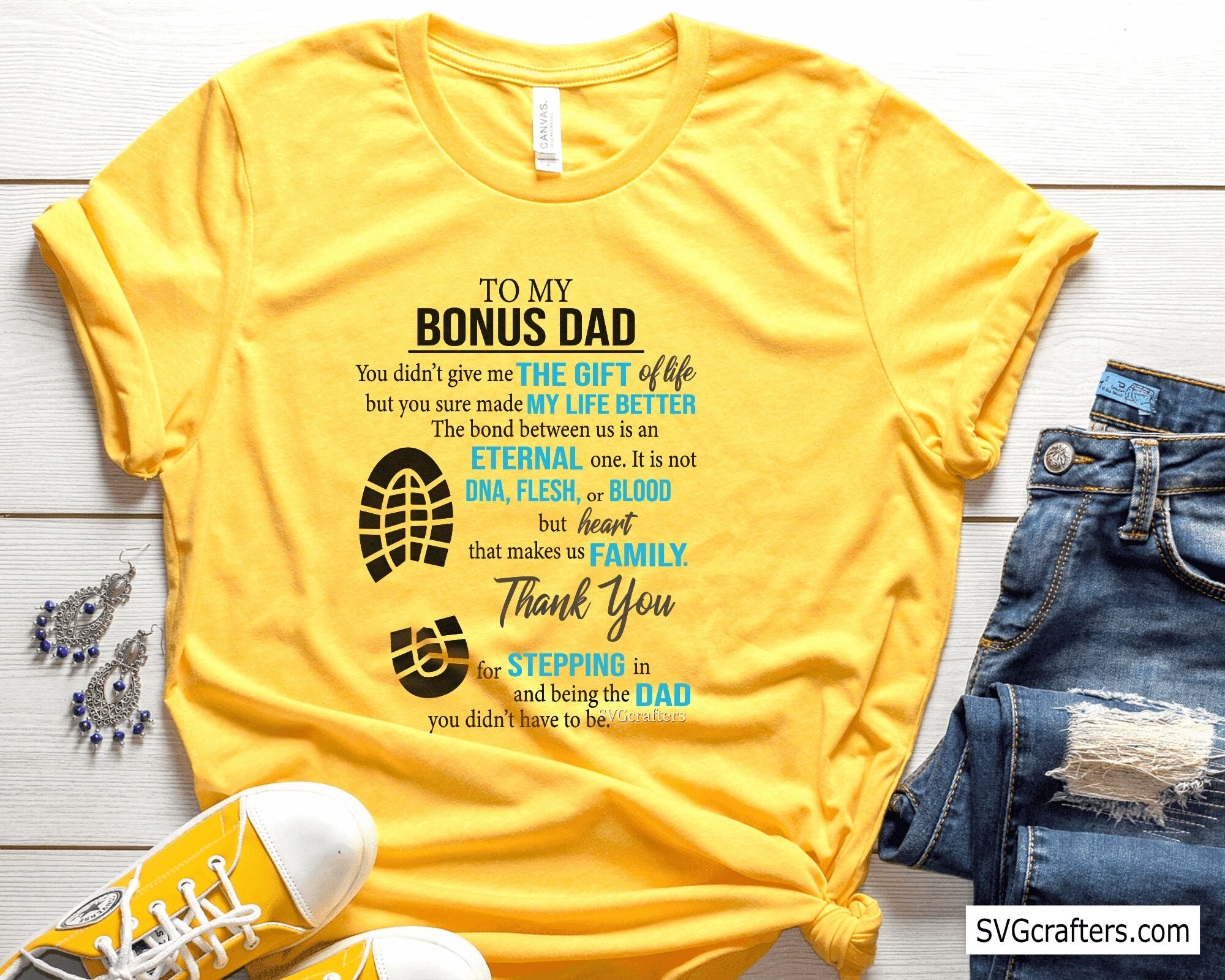 To My Bonus Dad You Made My Life Better Svg Bonus Dad Svg - Etsy