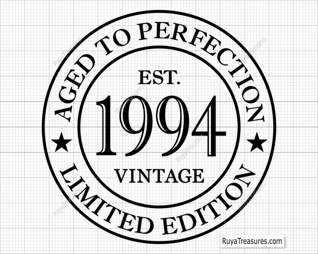 30th Birthday Svg Png, 30th Svg, Aged to Perfection Svg, 30 and Fabulous Svg, Vintage 1994 Svg ...