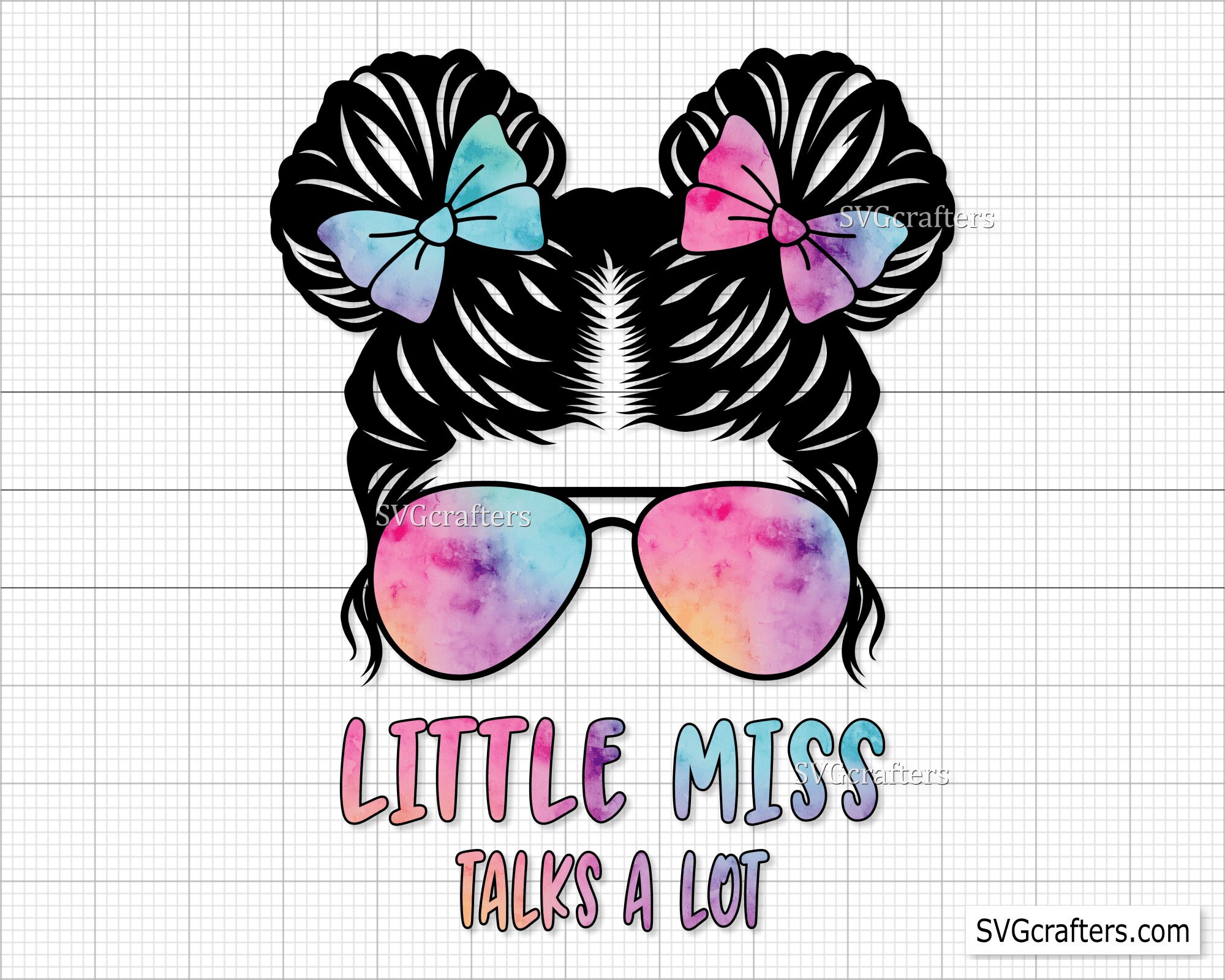 Little Miss Talks A Lot PNG Youth Girl Back to School - Etsy