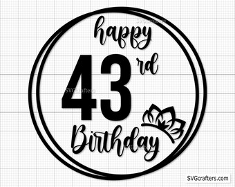 43 Birthday Printable - Etsy