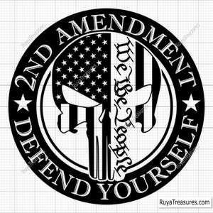 2nd Amendment Defend Yourself Svg Png, We the People Svg, Gun Flag Svg ...