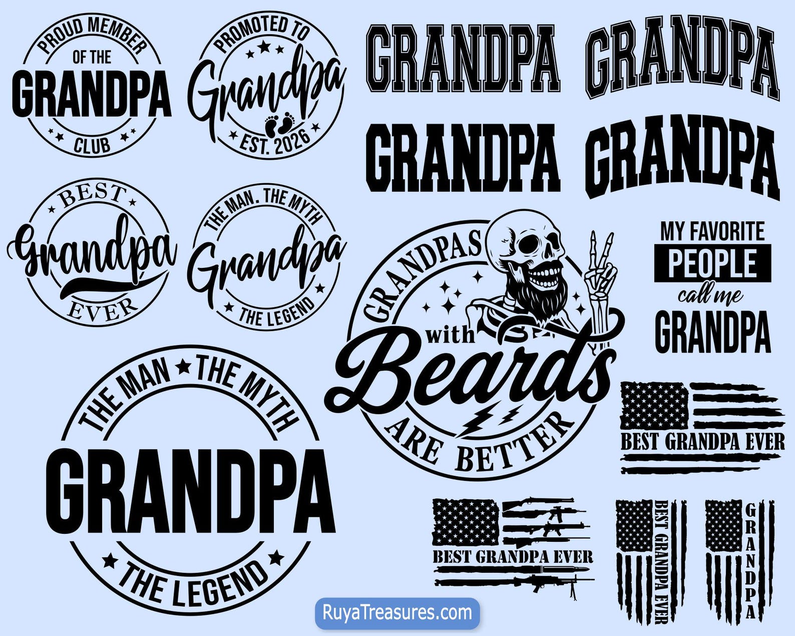 Fathers Day Svg, Grandpa Svg, Father's Day, Funny Grandpa Shirt Designs ...