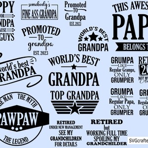 Grandpa Bundle Svg, Grandpa Svg, Father's Day, Funny Grandpa Shirt ...