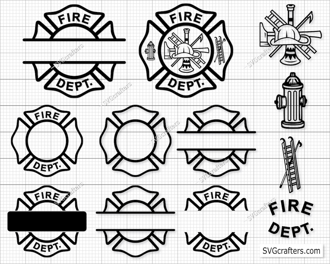 Fire Dept Svg Firefighter Svg Maltese Cross Svg Fireman - Etsy