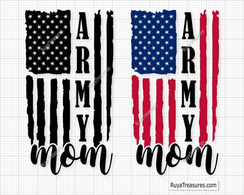 Army Mom Flag Svg Png, Army Svg, Proud Army Mom Svg, Military Family ...