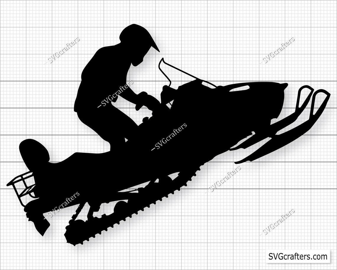 Snowmobile Man Flag SVG Snowmobile Svg Sledlife Svg Skiing - Etsy