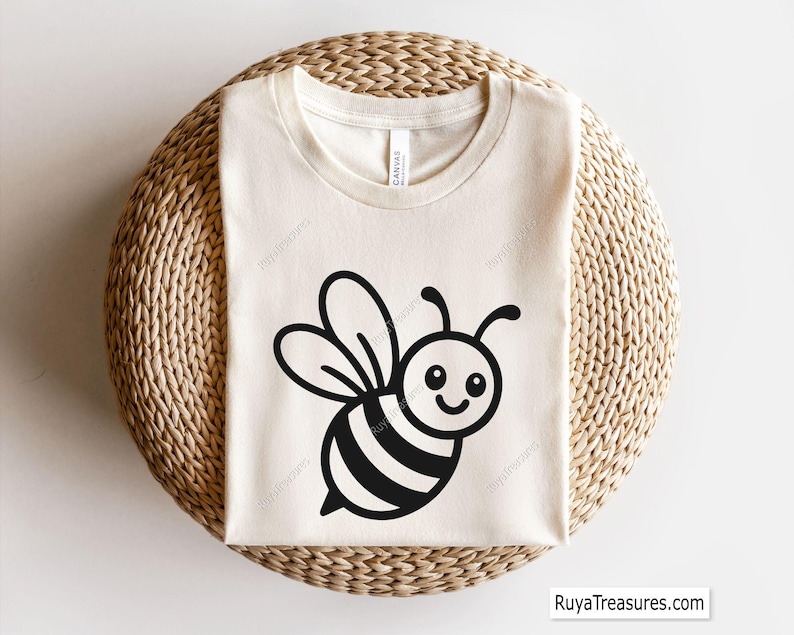 Cute Bee Svg, Kawaii Bumble Bee Svg, Smiling Bee Clipart, Cartoon Bee ...