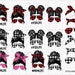 Messy Bun Bow Bundle SVG, PNG, Messy Bun Sunglasses and Bow, Polka Dot ...