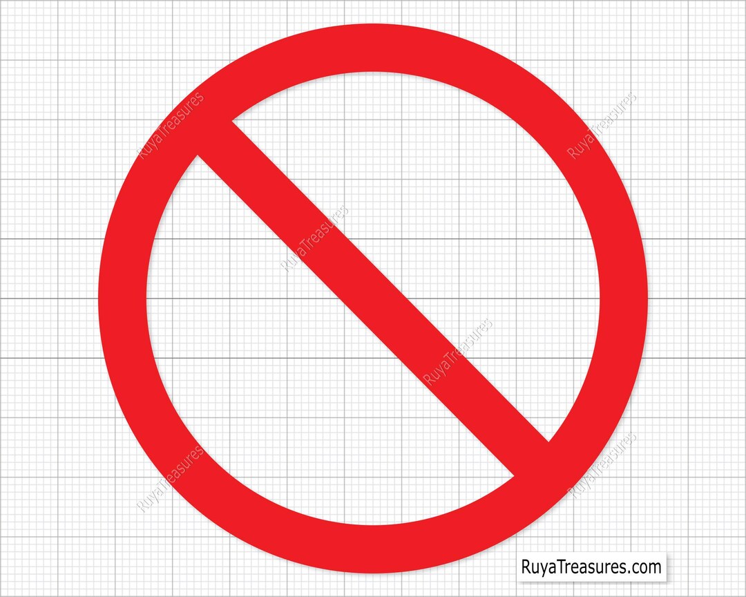 NO Symbol Svg, Restricted Symbol Svg, Anti Circle Svg, Ban Circle, No ...