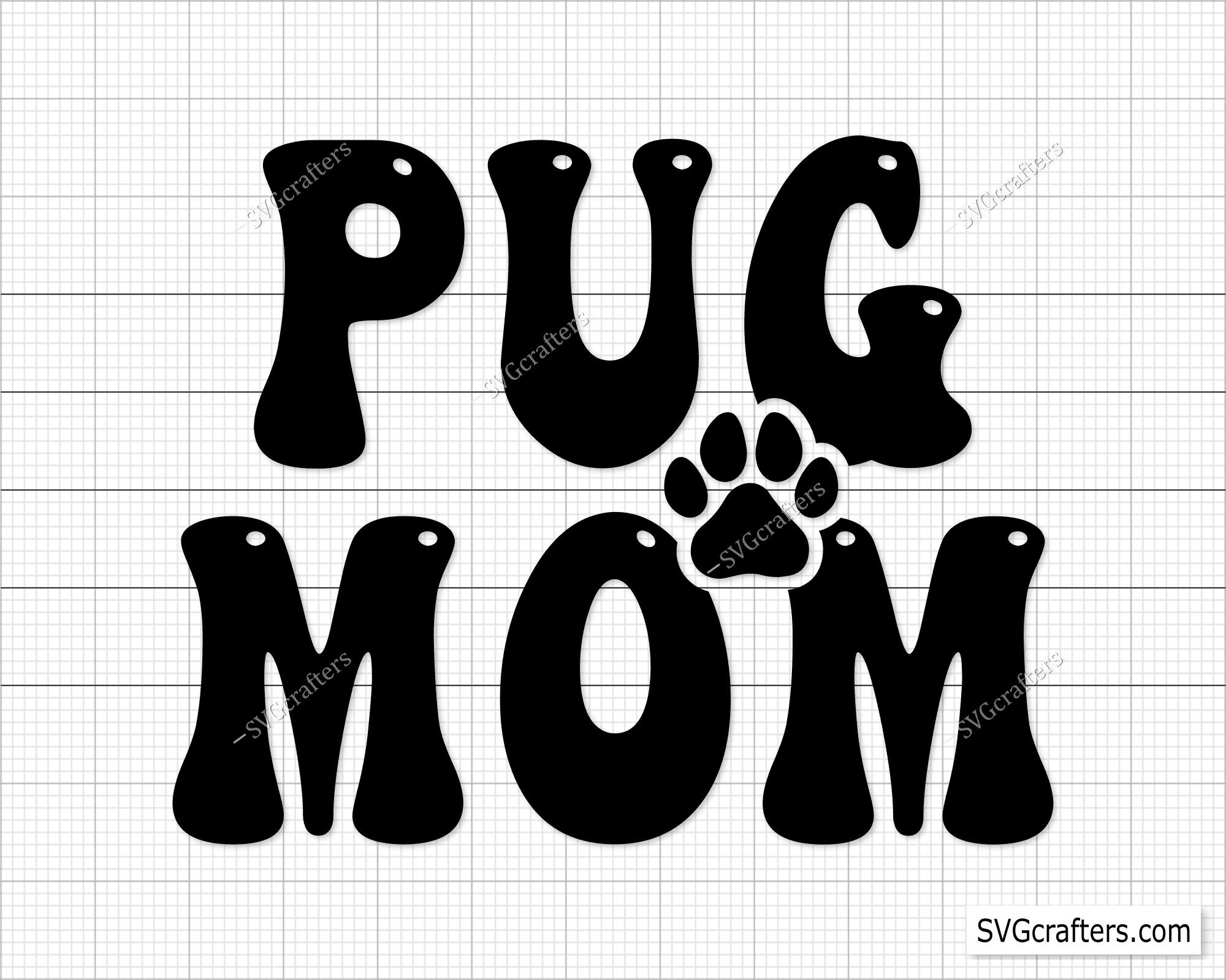 PUG Mom Svg Png Pug Svg Pug Clipart Dog Svg Puppy Svg Dog - Etsy