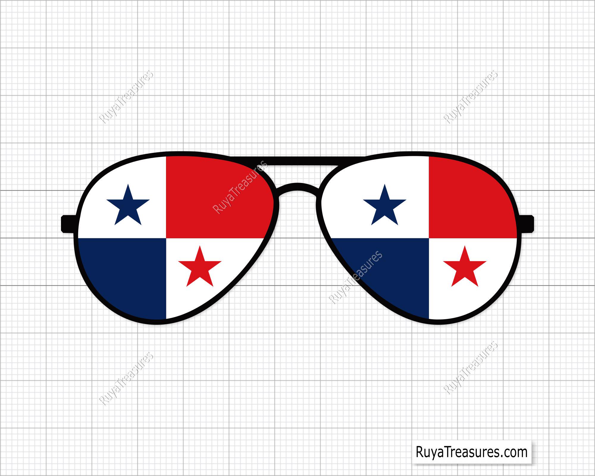 Panamanian Sunglasses Svg Png, Panama Flag Svg, Panama Flag Png ...