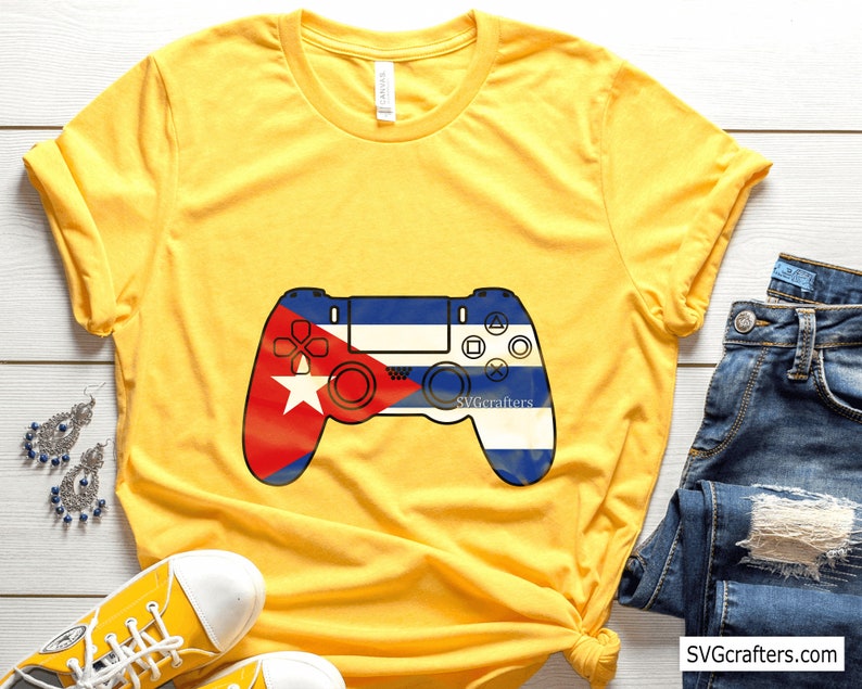 Cuban Flag Video Game Controller Svg Png Cuban Flag Svg Png - Etsy