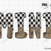 Checkered Doodle Letters PNG, Racing Png, Leopard Racing Png, Hand ...