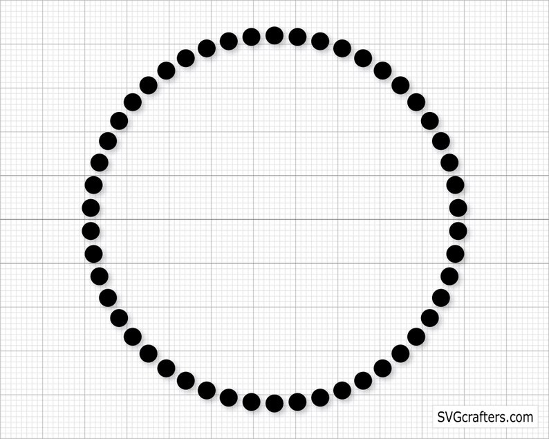 Dotted Frame Svg Dotted Circle Frame Svg Circle Monogram - Etsy