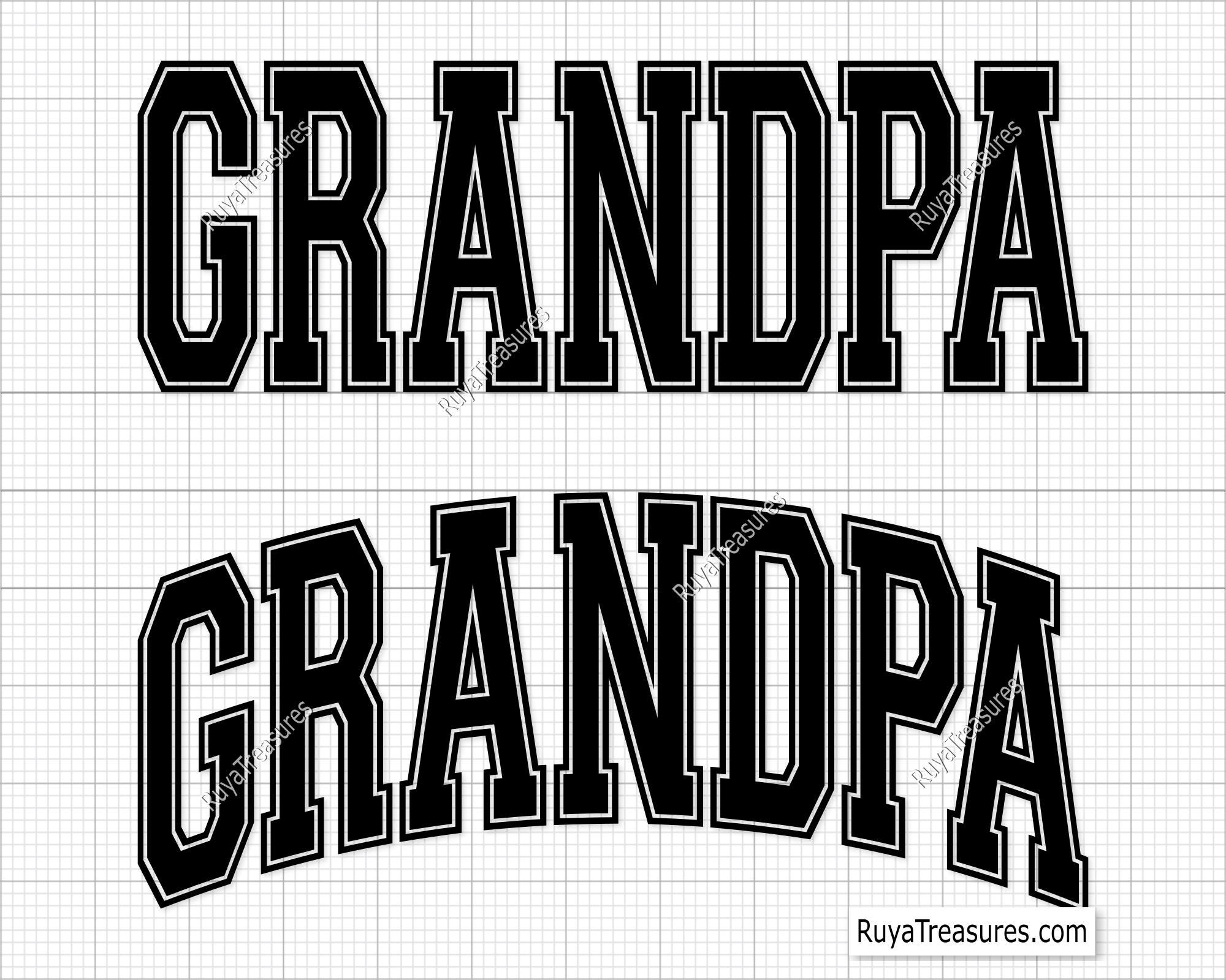 Grandpa Varsity Svg, Grandpa Varsity Curved Svg, Grandpa Varsity ...