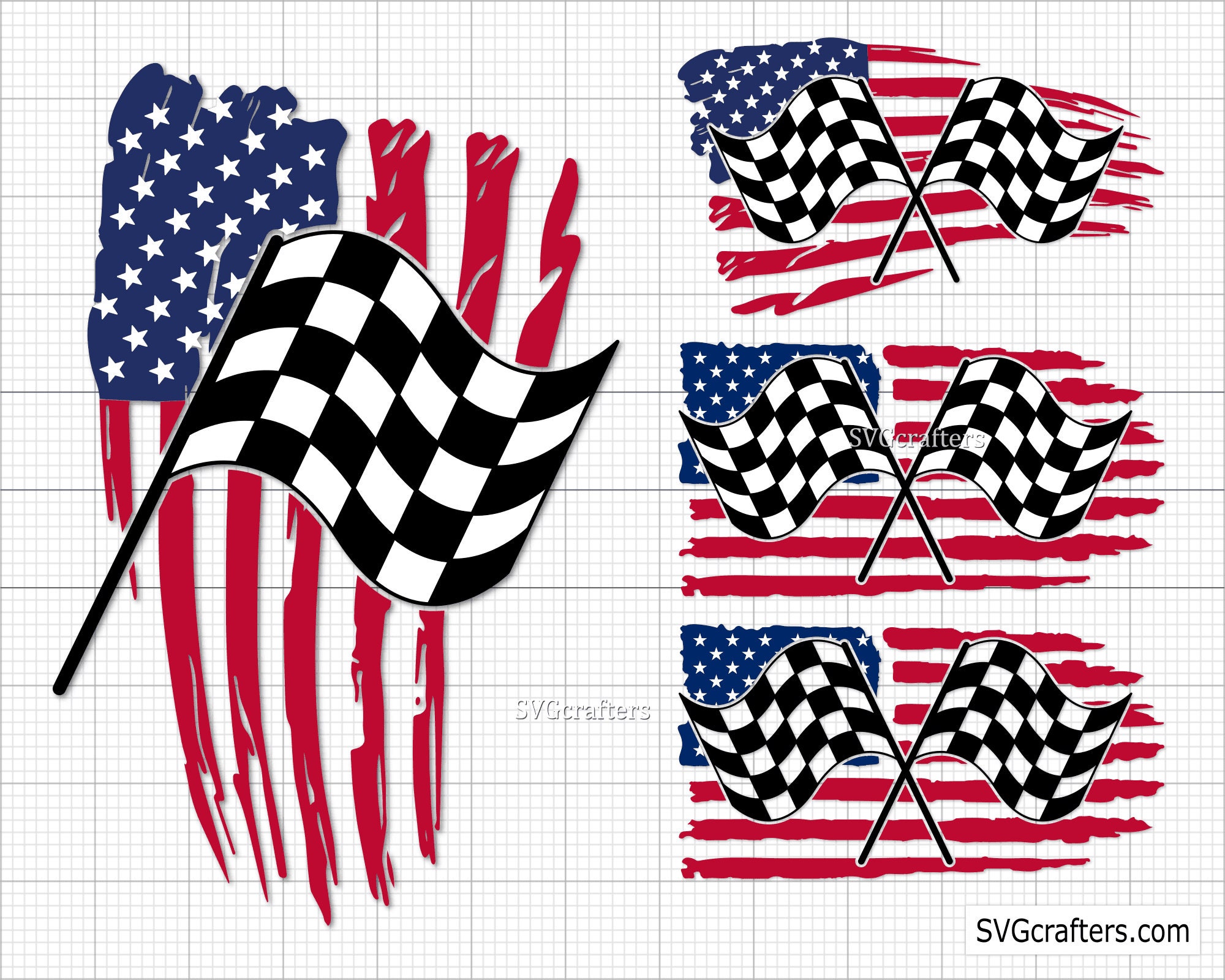 Bandera a cuadros svg bandera de racing usa Racelife svg - Etsy México