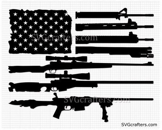 Gun Flag Svg Rifle Flag Svg Gun Svg 2nd Amendment Svg - Etsy