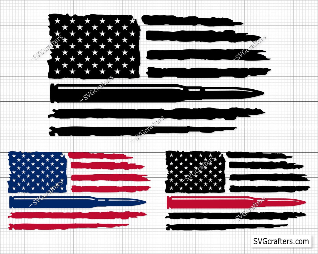 American Bullet Flag Svg, Gun Flag Svg, Rifle Flag Svg, Guns Svg, 2nd ...