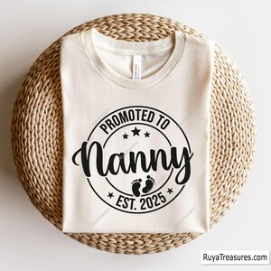 Promoted to Nanny Svg Png, Baby Announcement Svg, Established Svg ...