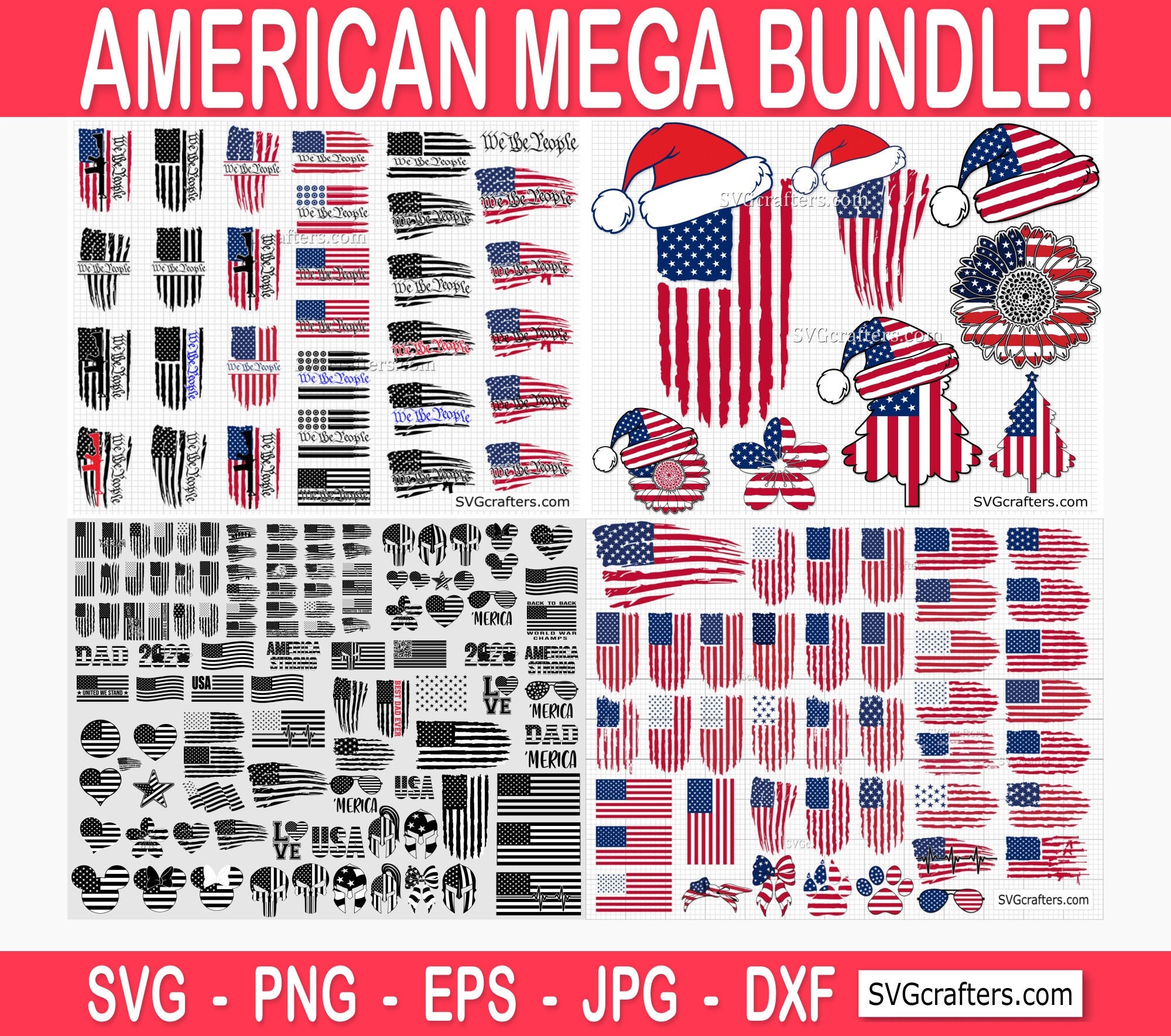 MEGA Bundle for American Designs, Distressed Flag Svg, American🦐 ... MEGA Bundle for American Designs, Distressed Flag Svg, American🦐 ...