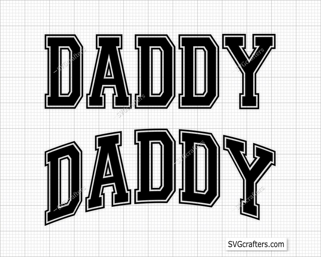 Daddy Varsity Svg Png, Daddy Varsity Curved Svg, Daddy Varsity Letters ...