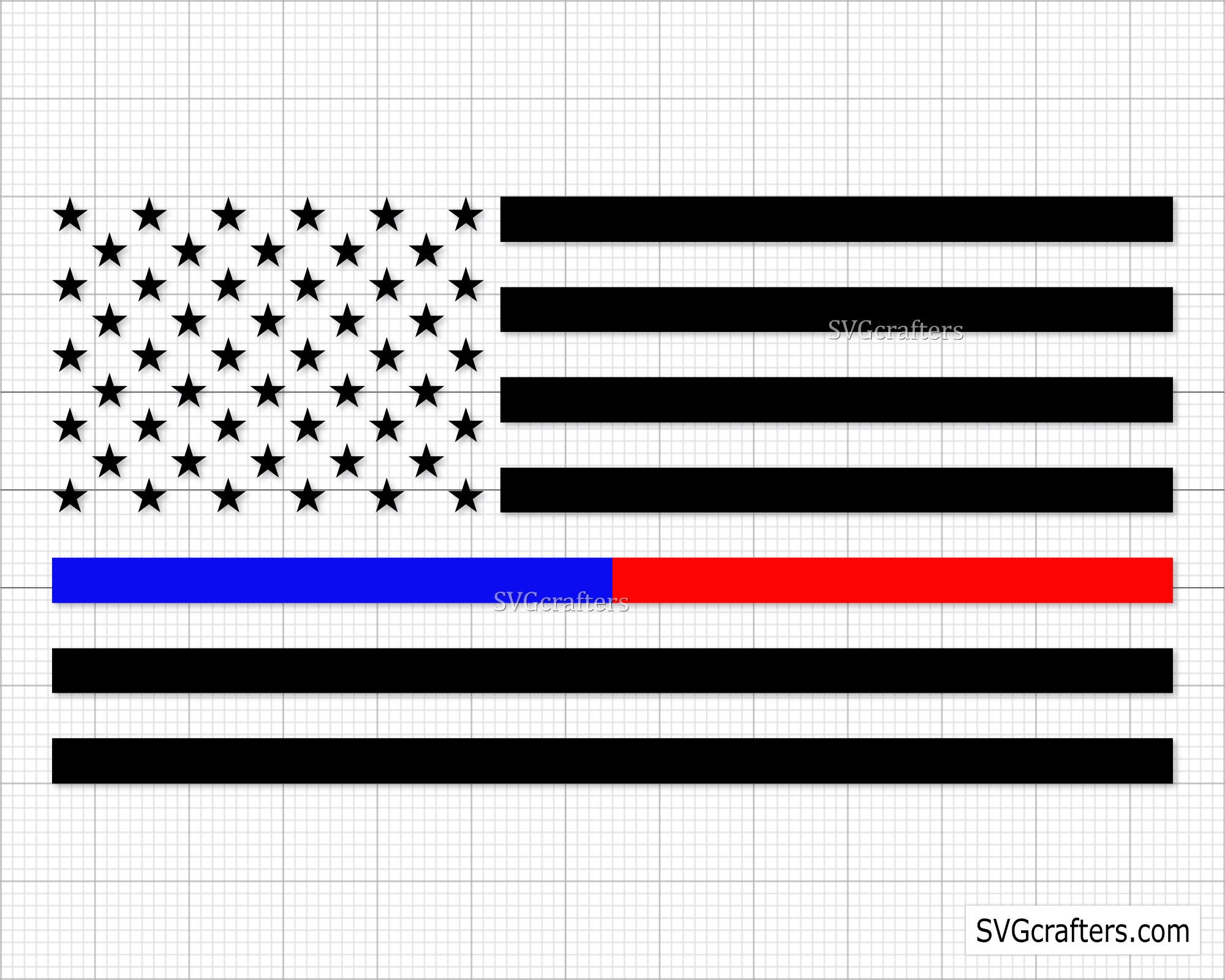 American Flag Thin Blue and Red Line Svg Thin Red Line Svg - Etsy
