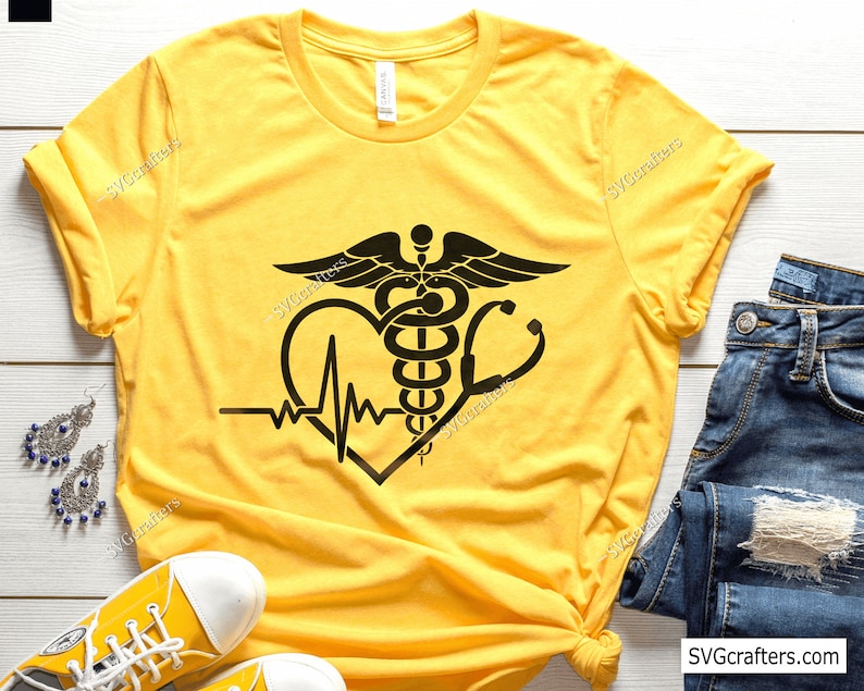 Caduceus Svg Caduceus Vector Caduceus Png Nurse Heartbeat - Etsy