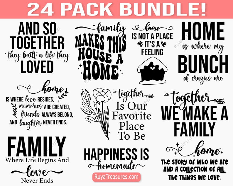 Family Quote Svg, Blessed Family Svg, Together We Have It All Svg, Love ...