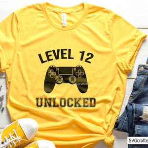 Level 12 Unlocked Svg 12th Birthday Svg My 12th Birthday - Etsy