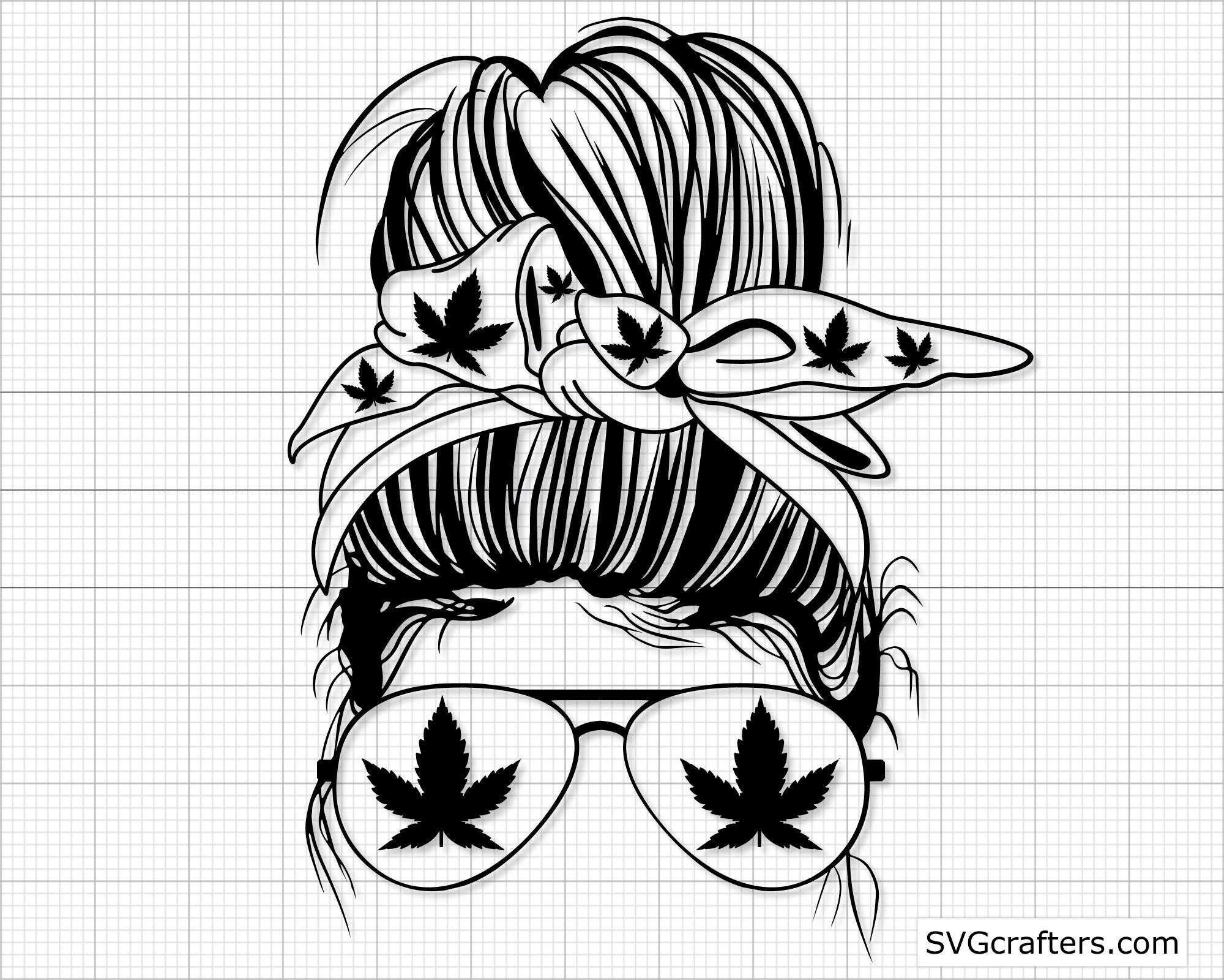 Weed Momlife svg Weed mom svg messy bun svg weed svg | Etsy
