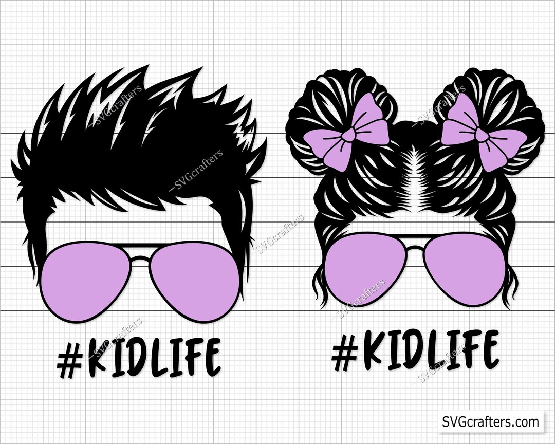 Messy Bun Kidlife Svg Png, Mom Kid Life Svg, Layered Mom Life Svg ...