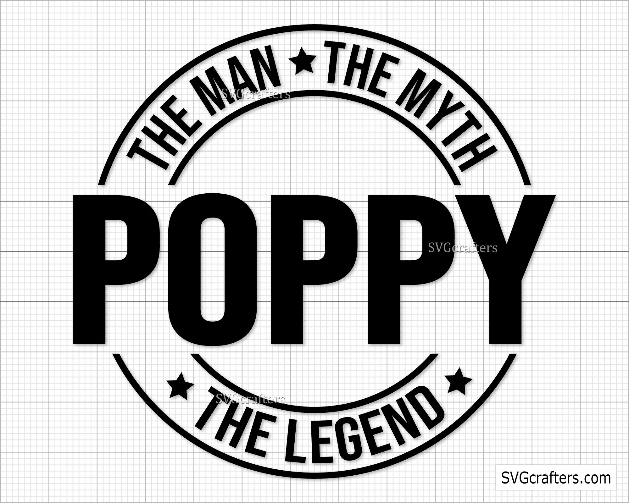 Poppy the Man the Myth the Legend Svg Poppy Svg Png Grandpa - Etsy UK